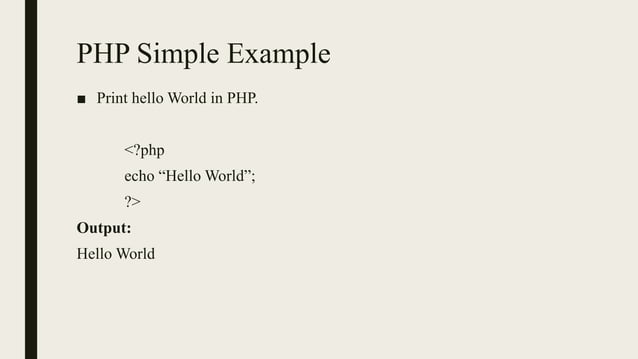 Introduction to PHP | PDF