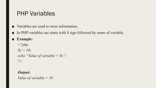 Introduction to PHP | PDF