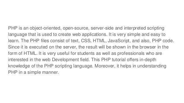 Introduction to PHP | PPT