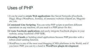 Introduction to PHP.pptx | Web Development | Internet