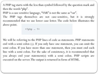 Introduction to PHP from Beginning to End | PPTX