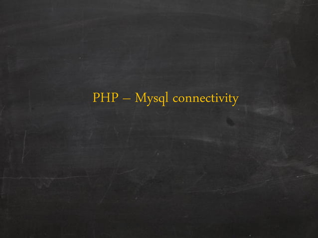 Introduction to php database connectivity | PDF