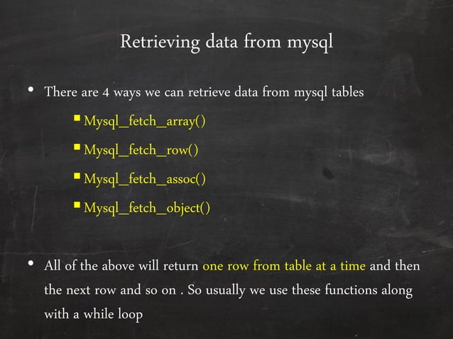 Introduction to php database connectivity | PDF