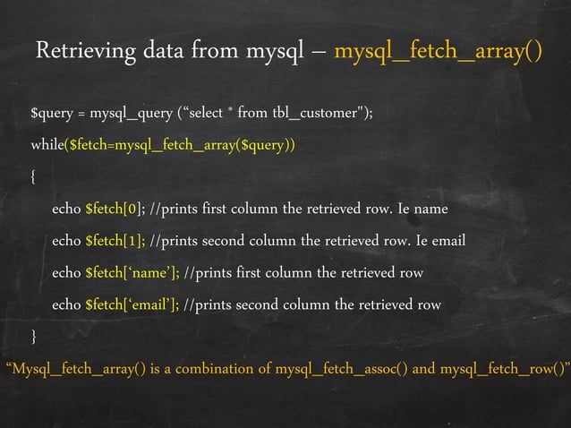 Introduction to php database connectivity | PDF