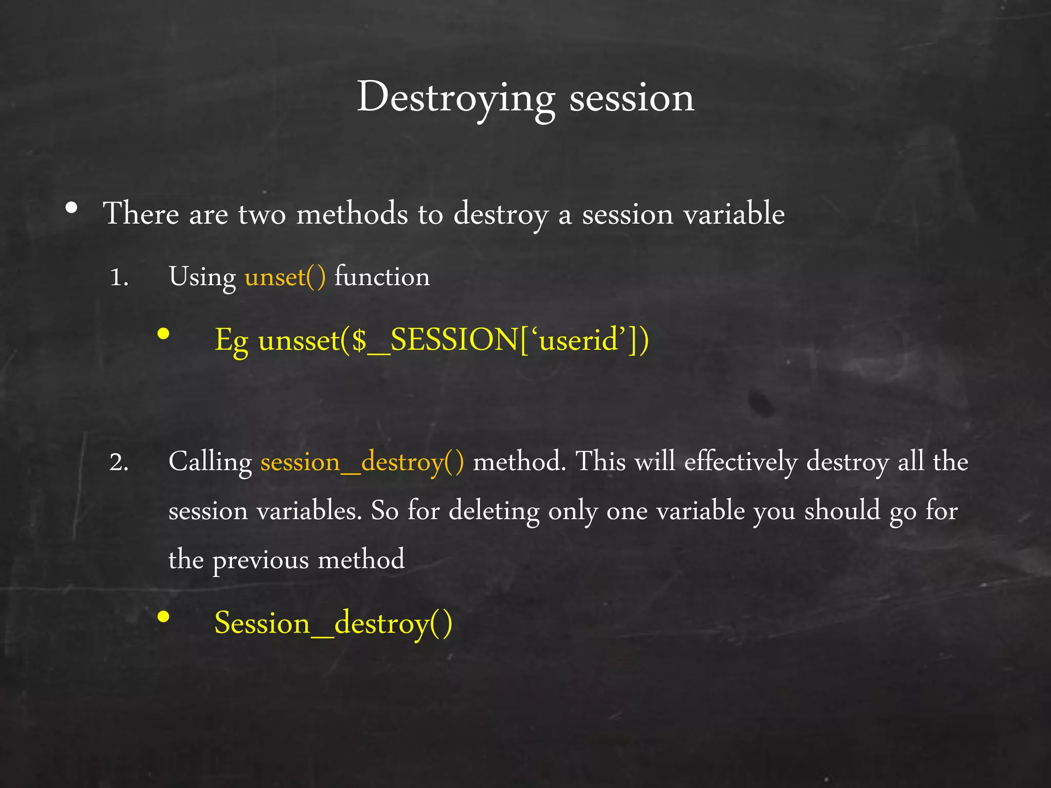 Introduction to php web programming - sessions and cookies | PPT Introduction to php web programming - sessions and cookies | PPT