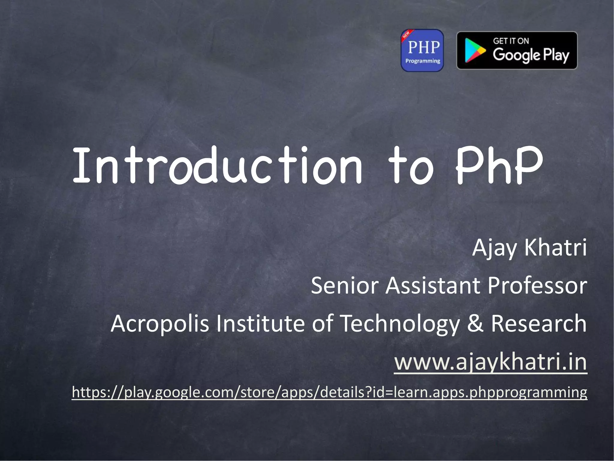 Introduction To Php Lecture 1 Pptx Programming Languages Computing