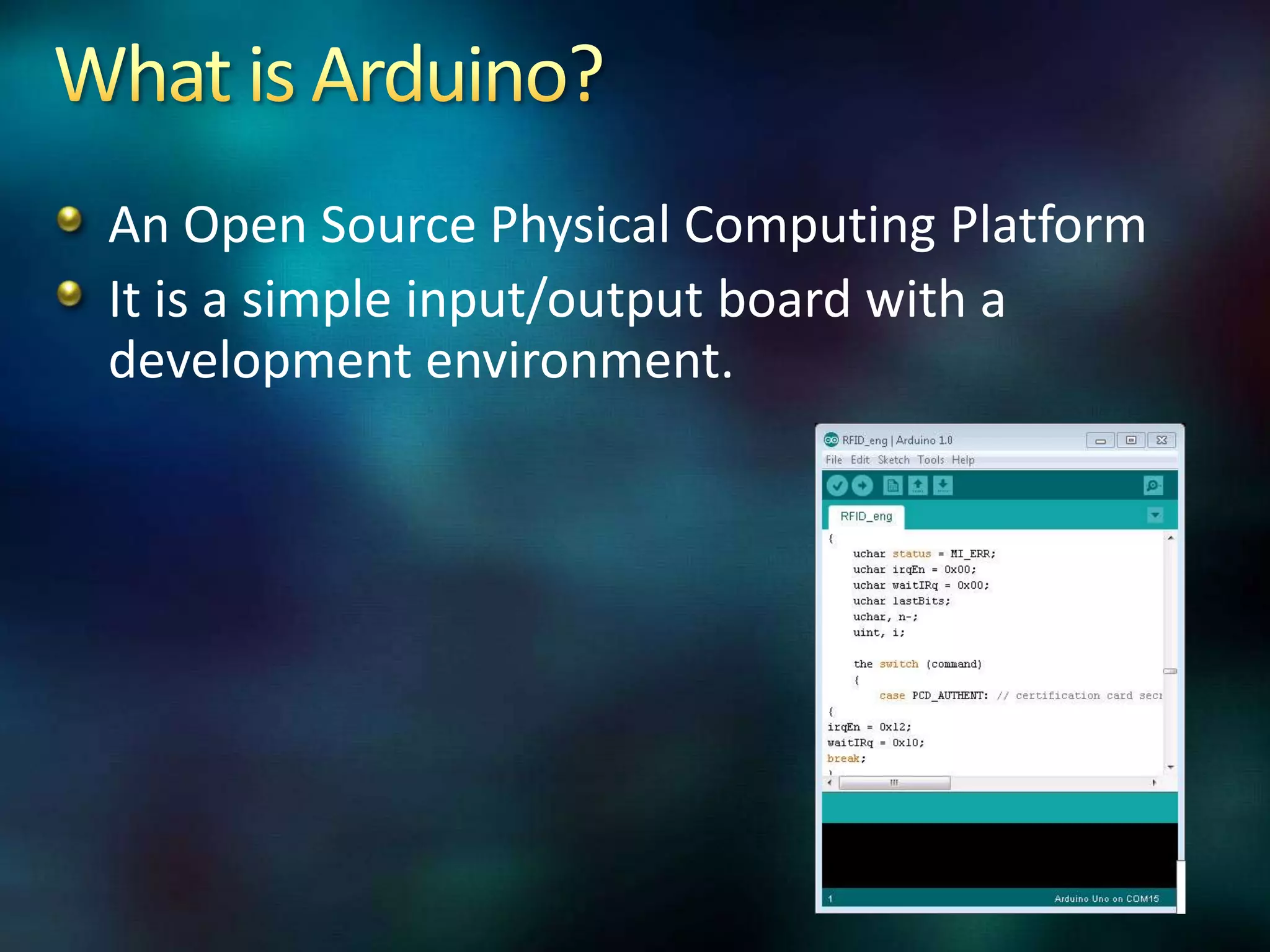 Introduction To Physical Computing Using Arduino Ppt