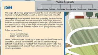 introduction to Physical geography and its scope | PPTX