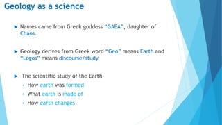 An Introduction to physical geology | PPTX