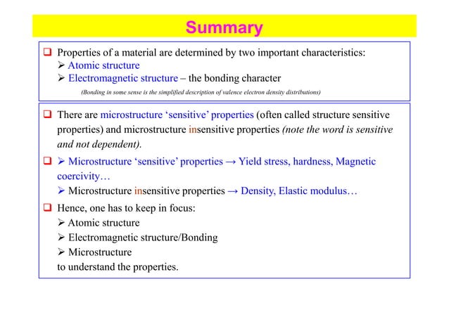 Introduction To Physical Metallurgy Lecture Notes