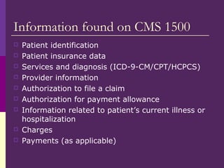 Introduction to physician professional claims and billing | PPT ...