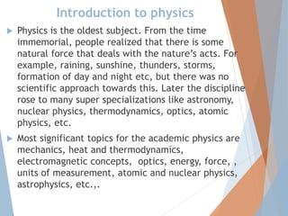 Introduction to physics | PPTX