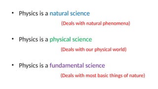 physics introduction of all things that are releavant | PPTX