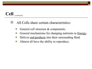 Introduction to physiology lecture | PPT