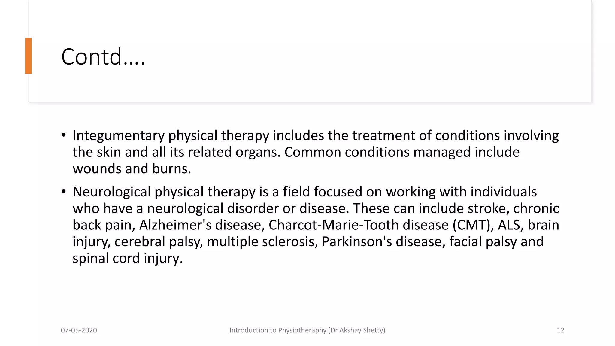 Introduction to physiotherapy | PPTX