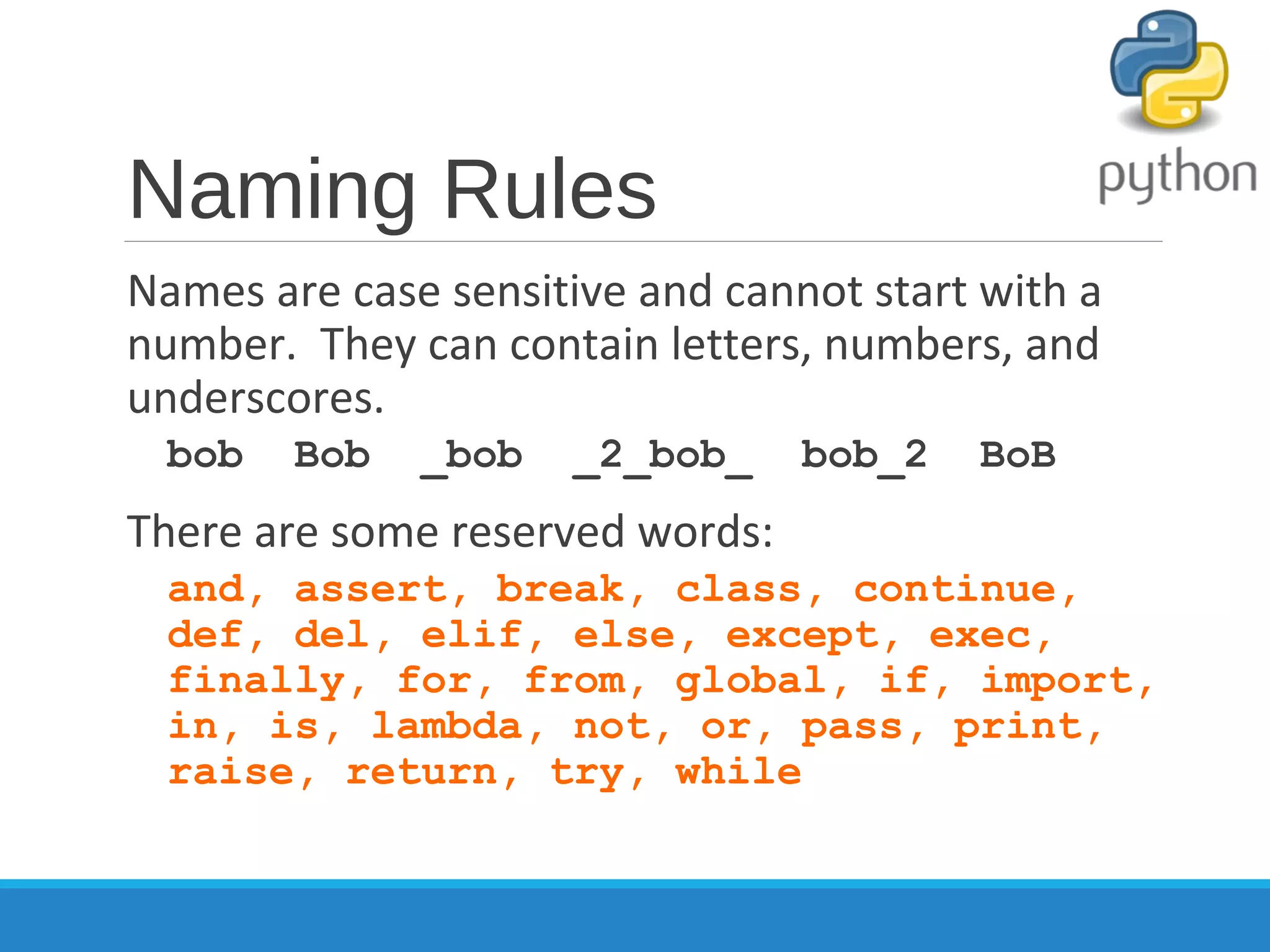 Introduction to phython programming | PPT Introduction to phython programming | PPT