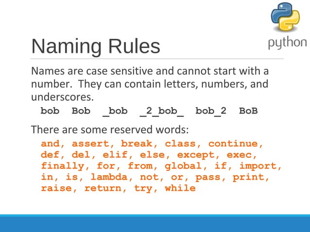Introduction To Phython Programming Ppt