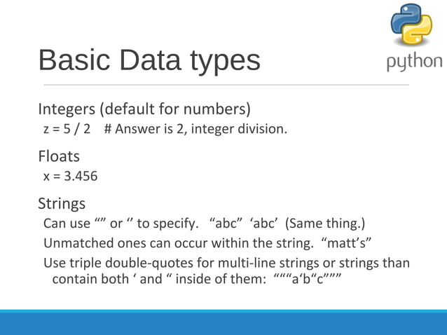 Introduction to phython programming | PPT Introduction to phython programming | PPT