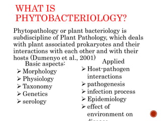 Introduction to Phytobacteriology | PPTX