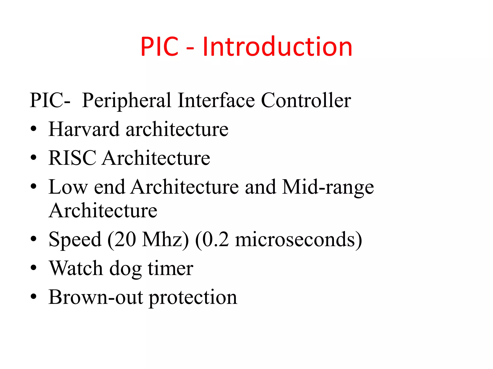 Introduction to pic microcontroller | PDF | Operating Systems | Computer Software and Applications