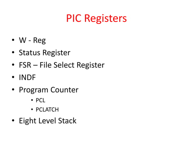 Introduction to pic microcontroller | PDF | Operating Systems ...