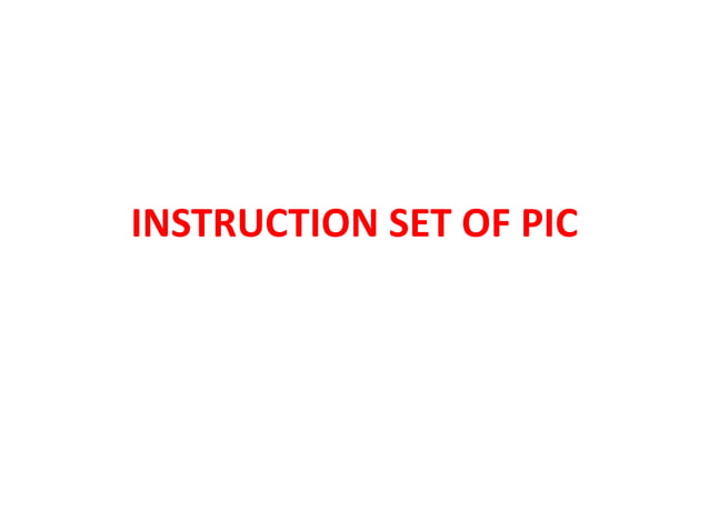 Introduction to pic microcontroller | PDF | Operating Systems ...