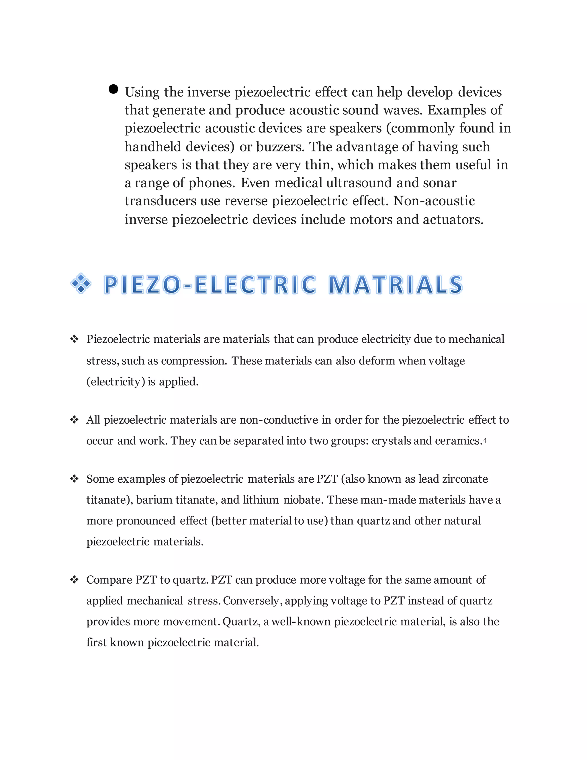 Introduction to piezo-electric | DOCX