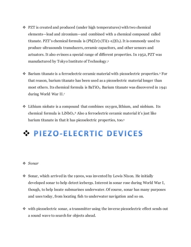 Introduction to piezo-electric | DOCX