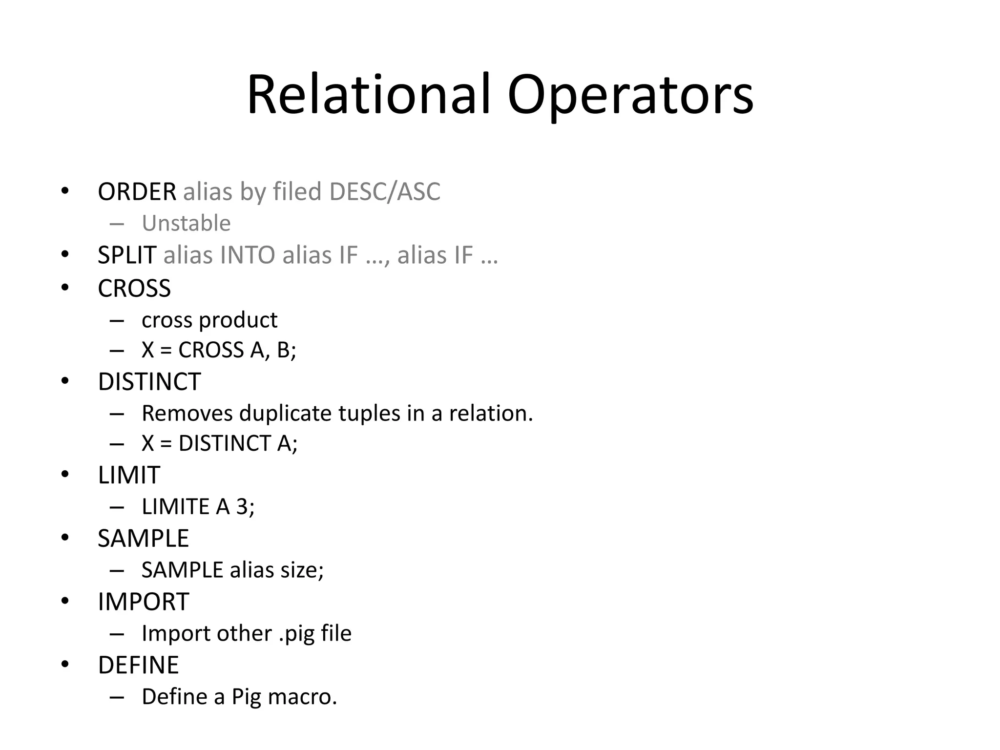 Introduction to pig | PPTX | Databases | Computer Software and Applications