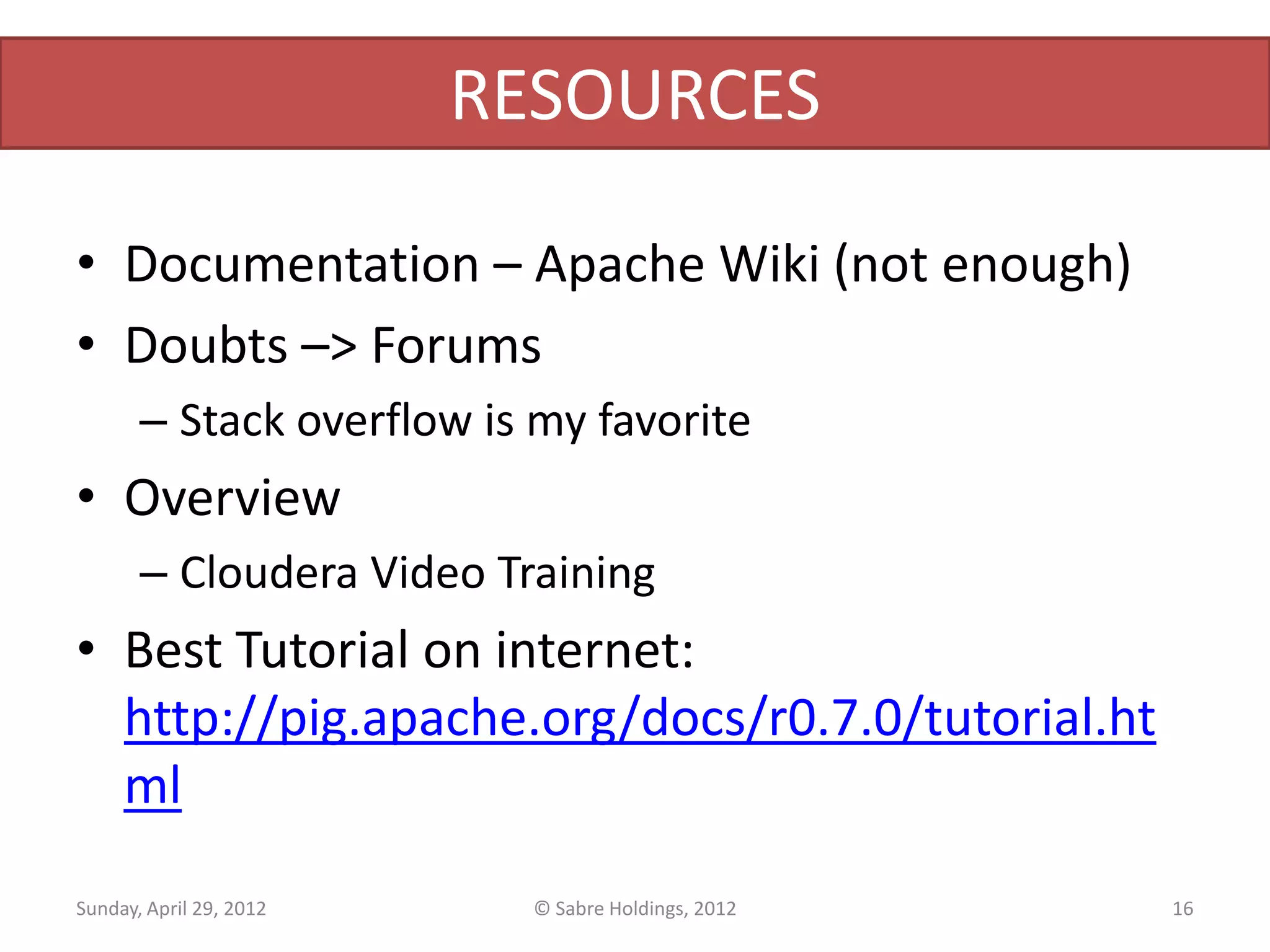 Introduction to Apache Pig | PPTX