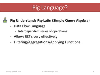 Introduction to Apache Pig | PPTX