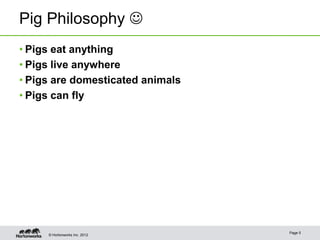 Introduction to pig | PPTX | Cloud Computing | Internet