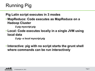Introduction to pig | PPTX | Cloud Computing | Internet