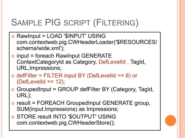 Introduction to Apache Pig | PPTX