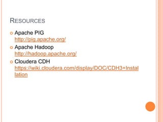 Introduction to Apache Pig | PPTX