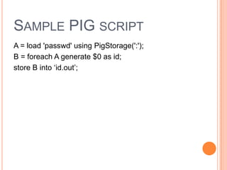 Introduction to Apache Pig | PPTX