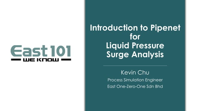 Introduction to Pipenet for Liquid Pressure Surge Analysis.pdf | Computer Software and ...