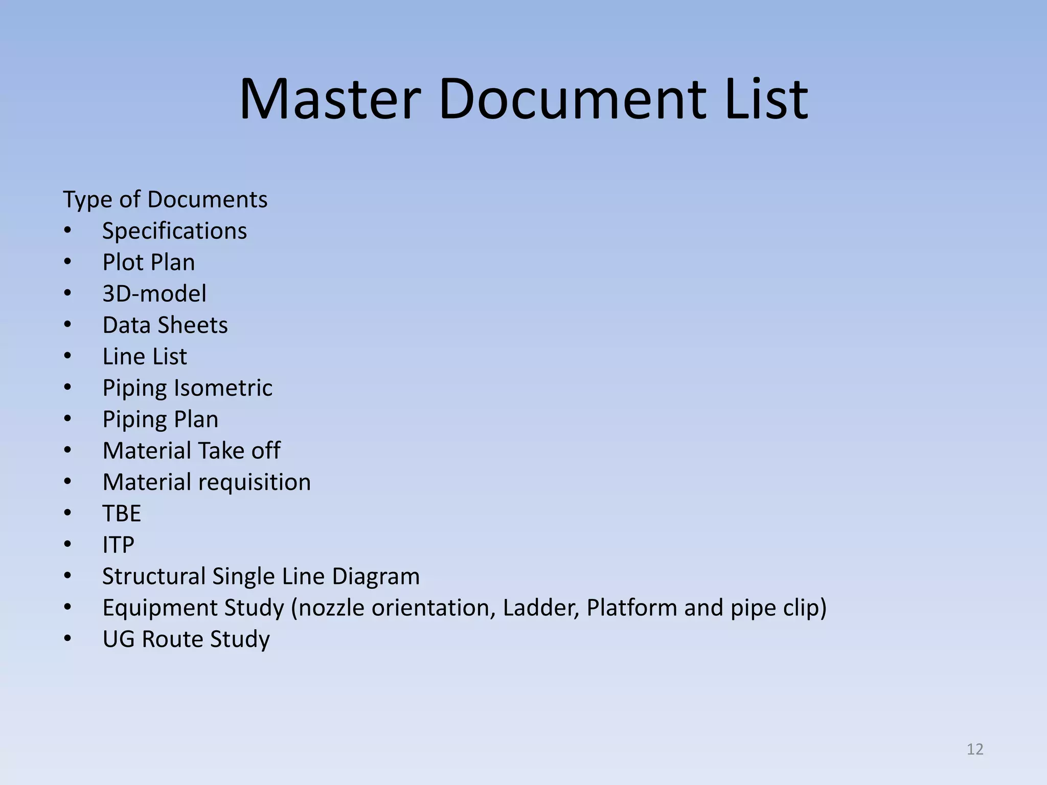 Introduction to piping department | PPTX