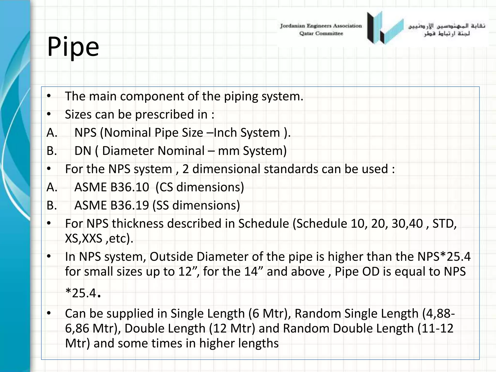 Introduction to piping design | PPTX