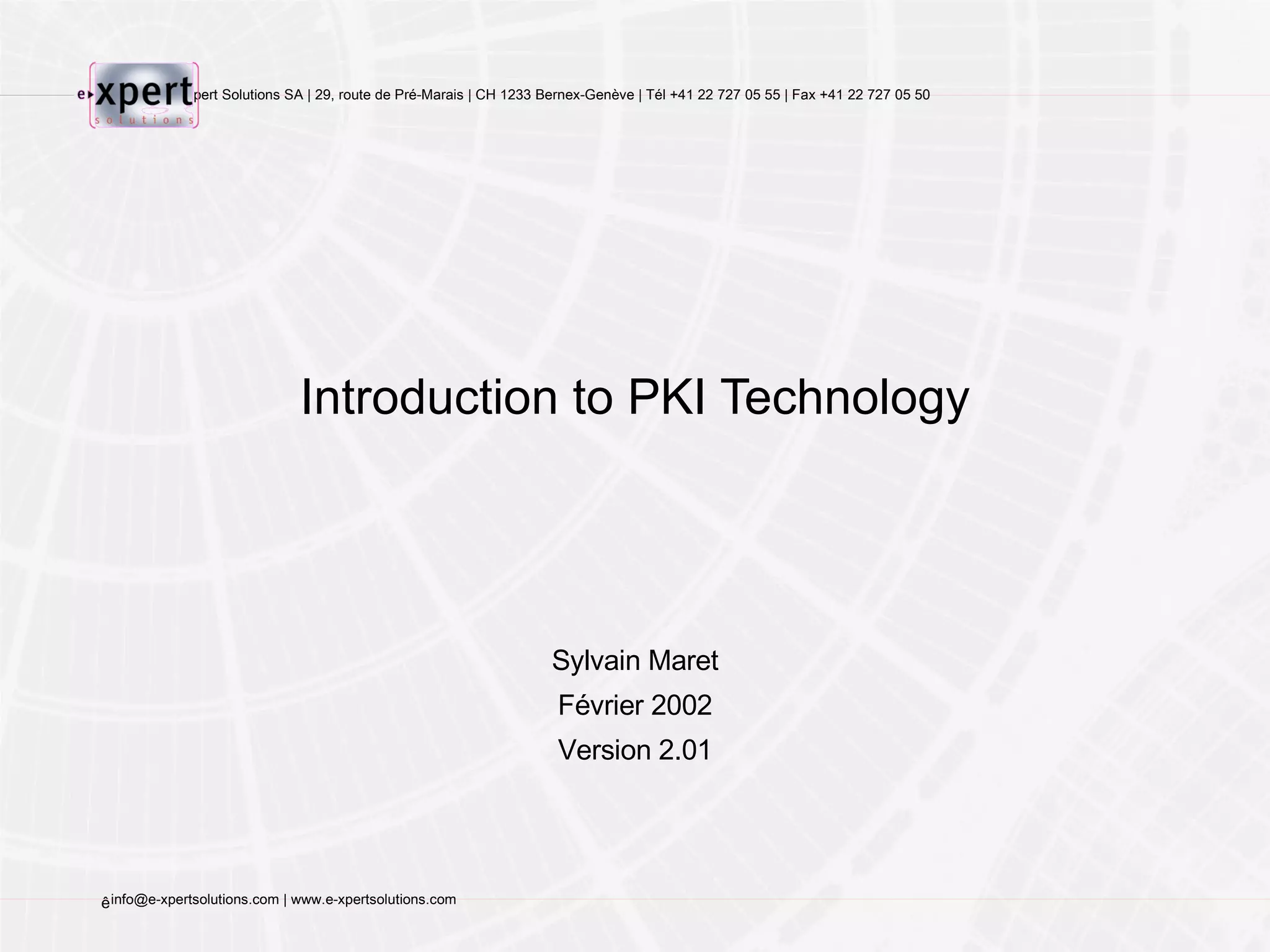 Introduction To PKI Technology | PPT