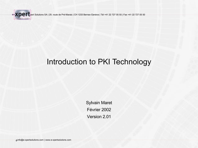 Introduction To PKI Technology | PPT
