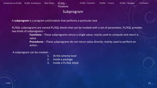 Introduction to PL/SQL | PPTX