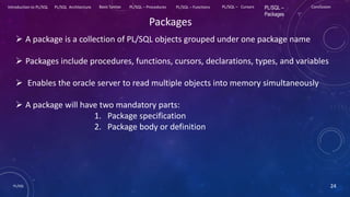 Introduction to PL/SQL | PPTX