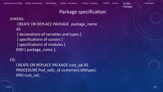 Introduction to PL/SQL | PPTX