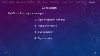 Introduction to PL/SQL | PPTX