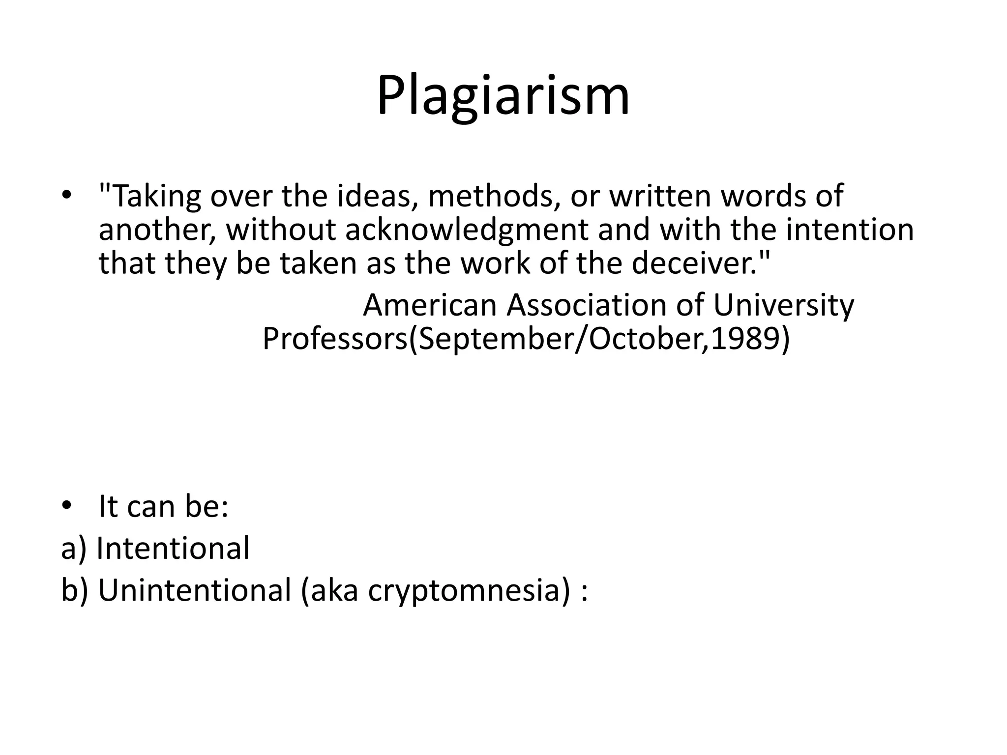 Introduction to plagiarism copy | PPTX