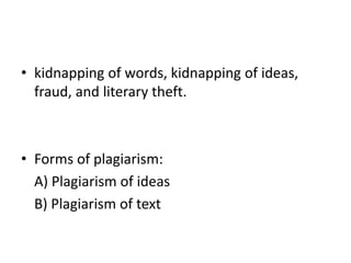 Introduction to plagiarism copy | PPTX