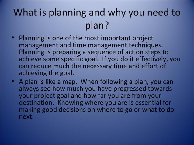 Introduction to planning | PPT
