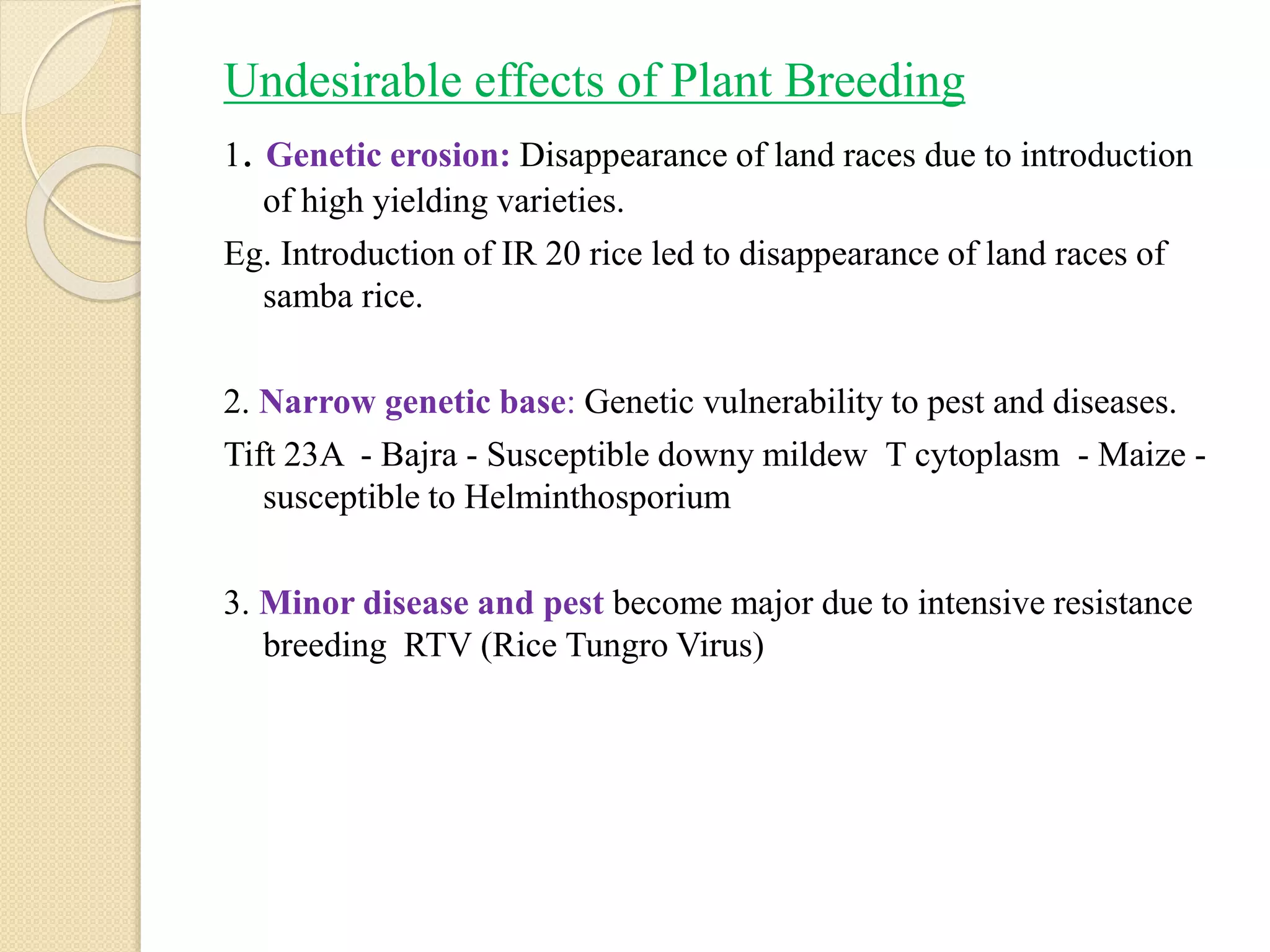 Introduction to plant breeding, History and Achievements | PPTX