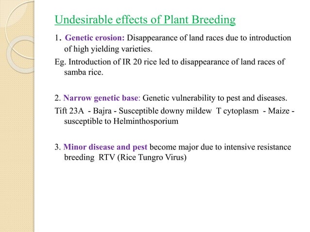 Introduction to plant breeding, History and Achievements | PPTX